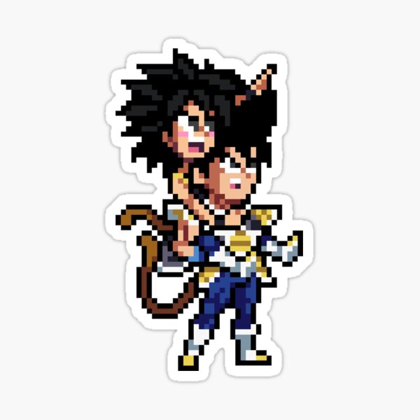 "Bardock and Gine HQ Pixel Edition" Sticker for Sale by adventfan ...