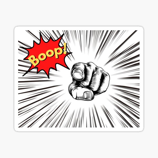 "Boop coming in Hot!" Sticker for Sale by itsonbackawrds | Redbubble