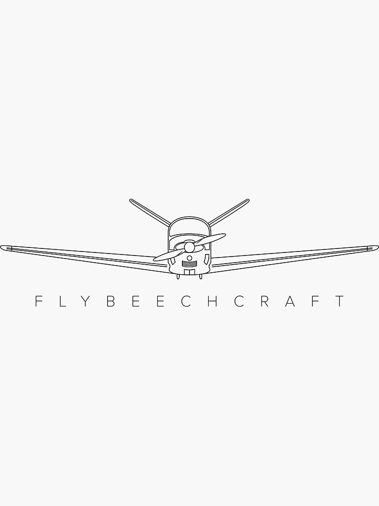 "Fly Beechcraft" Sticker for Sale by PlaneOlDesigner | Redbubble