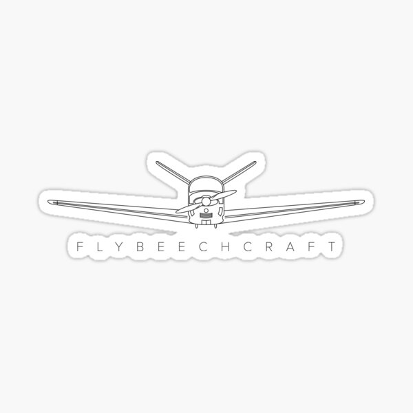 "Fly Beechcraft" Sticker for Sale by PlaneOlDesigner | Redbubble