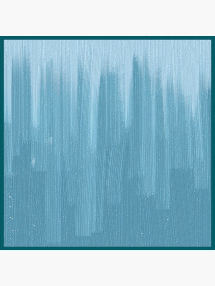 "Oil Painted Blue Square" Sticker for Sale by SketcherStudio | Redbubble