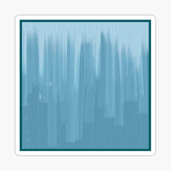 "Oil Painted Blue Square" Sticker for Sale by SketcherStudio | Redbubble