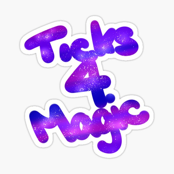 "Ticks 4 Magic" Sticker for Sale by okaysaturn | Redbubble