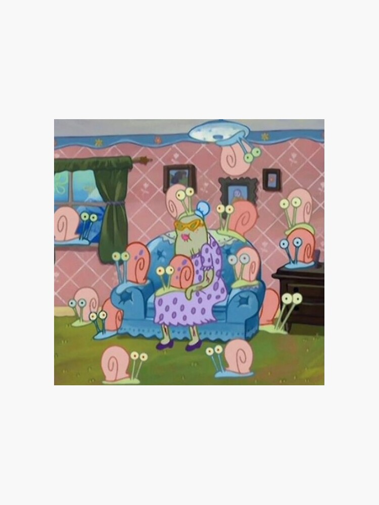 "Spongebob Grandma Snails" Sticker for Sale by kaitlyng54 | Redbubble