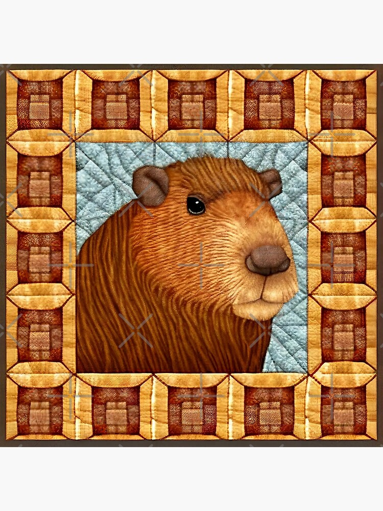 "Patchwork Capybara Quilt Pattern" Poster for Sale by CapybaraCentral ...