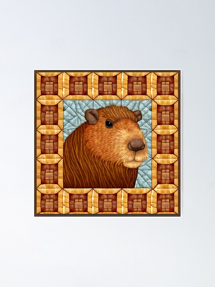 "Patchwork Capybara Quilt Pattern" Poster for Sale by CapybaraCentral ...