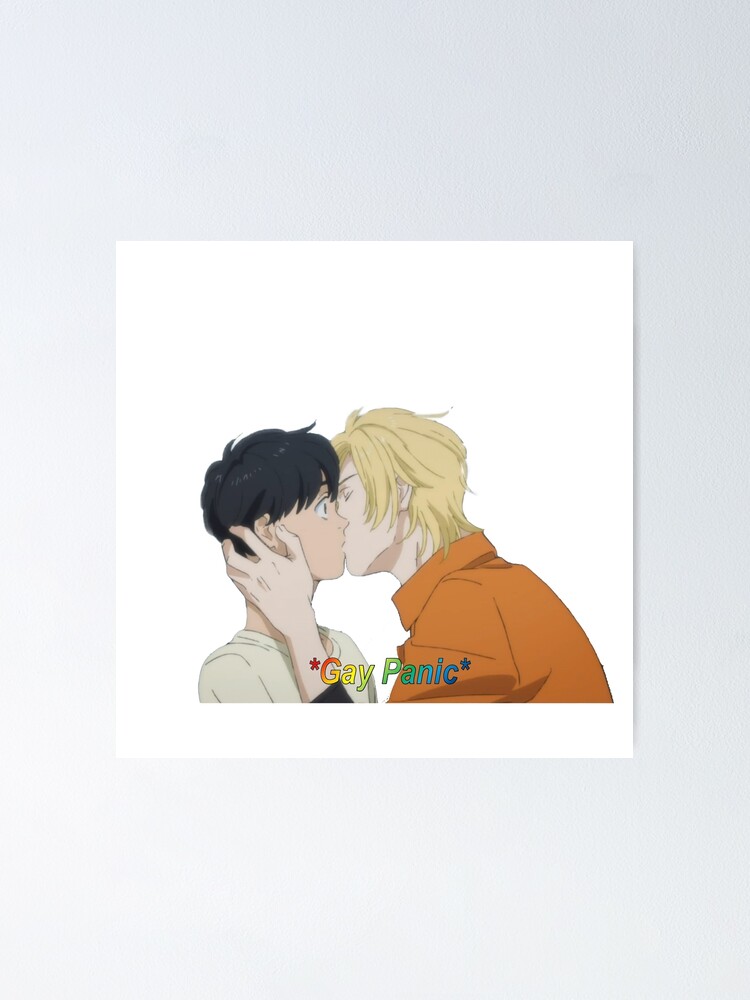 "Banana Fish Eiji Okumura and Ash Lynx Gay Panic " Poster for Sale by gkgriego | Redbubble