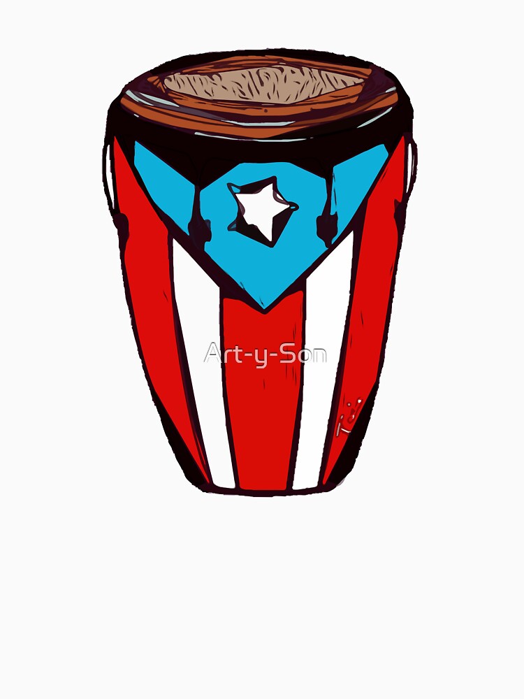 "Conga Boricua | Puerto Rican Drum | Puerto Rico Flag" T-shirt for Sale ...