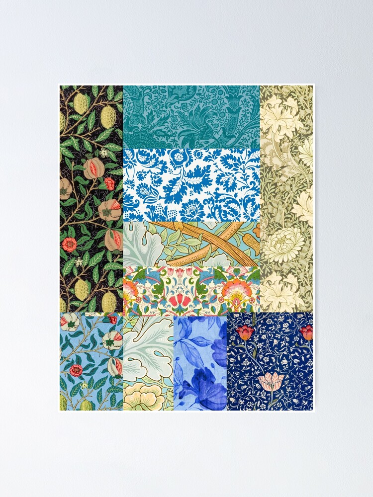 "Patchwork of Vintage Floral Patterns" Poster for Sale by Cowboy-Folly ...