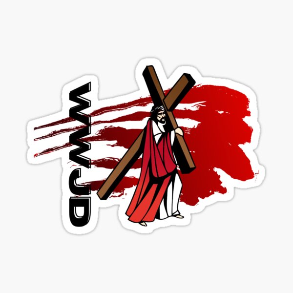 "WWJD" Sticker for Sale by AngelwhiteLite | Redbubble