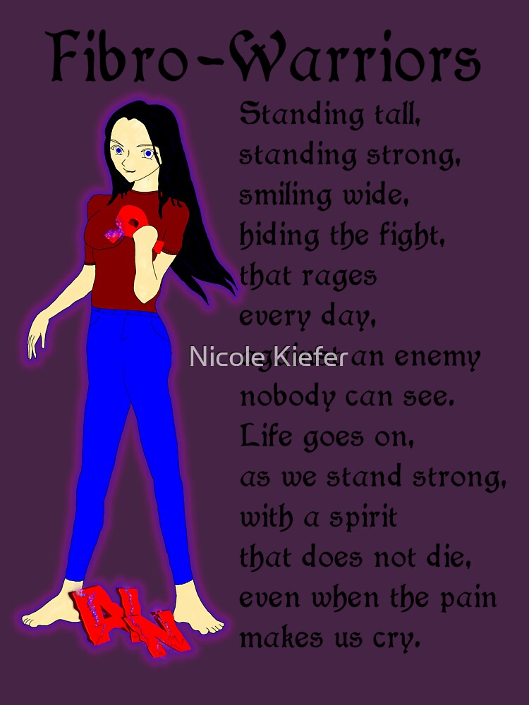 "Fibro Warrior" T-shirt for Sale by NicoleK-design | Redbubble ...
