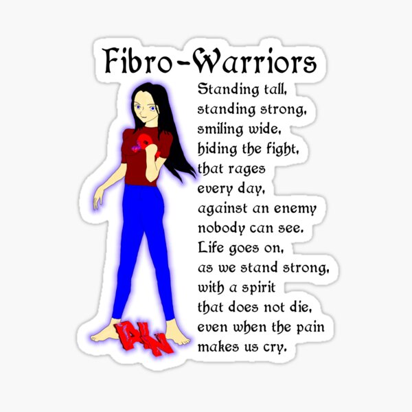 "Fibro Warrior" Sticker for Sale by NicoleK-design | Redbubble