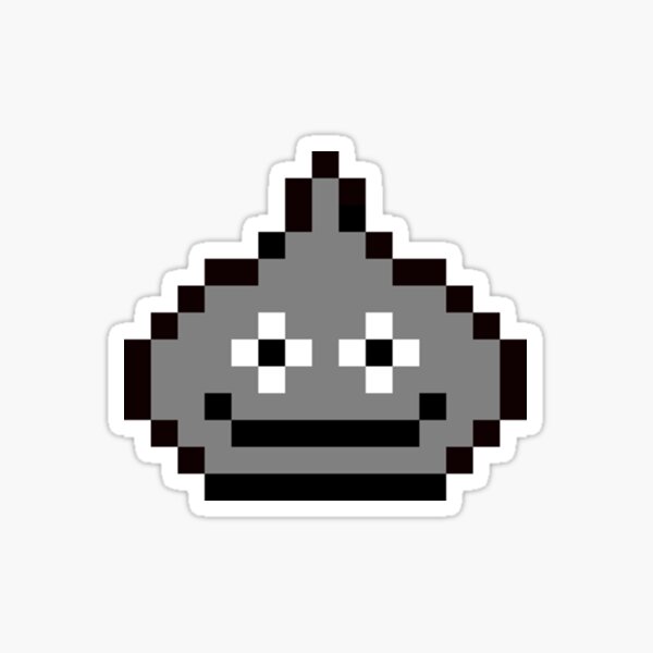 "8 Bit Metal Slime" Sticker for Sale by ajzebrowski | Redbubble