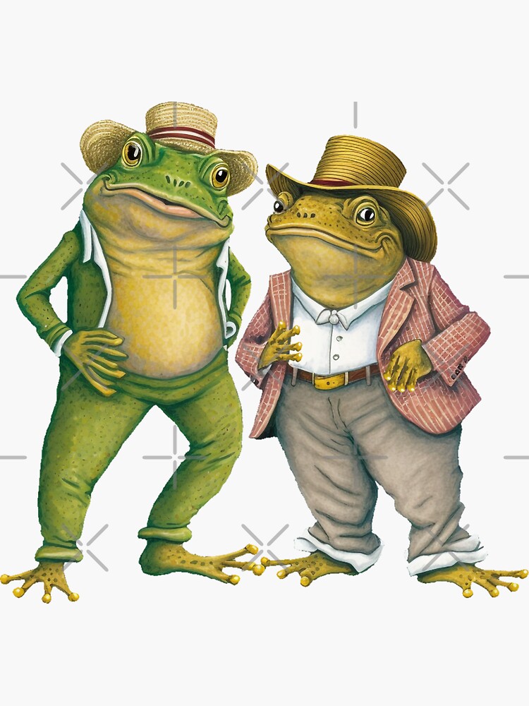 "Happy Frog & Toad Color pencil drawing | Frog & Toad " Sticker for ...