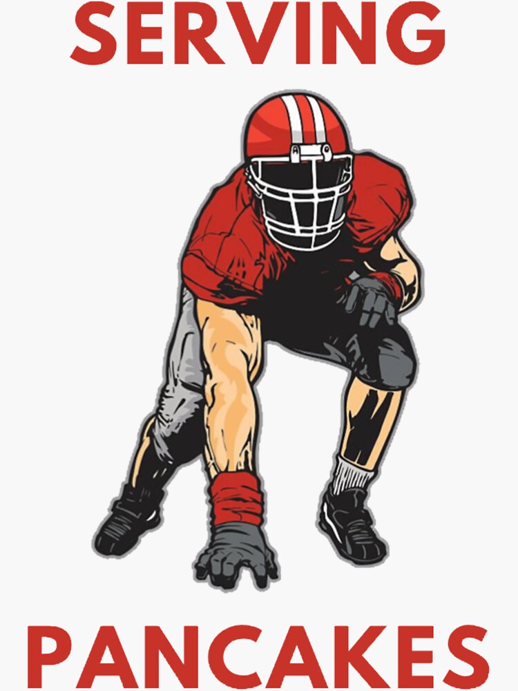 "Football pancakes lineman " Sticker for Sale by CoolShirtDepot | Redbubble