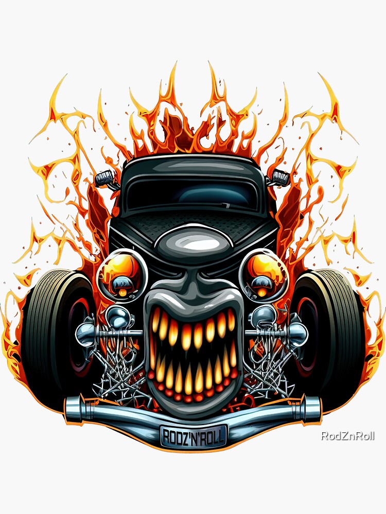 "Evil Hot Rod Vintage Illustration, a perfect gift for all American ...