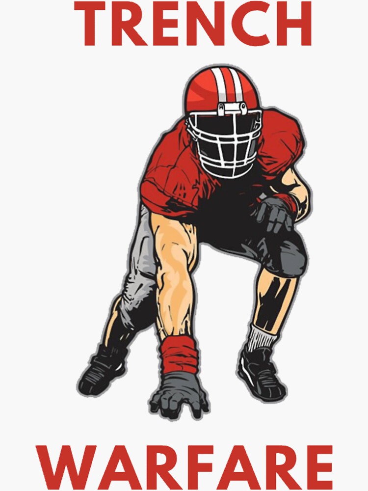 "Football trenches linemen " Sticker for Sale by CoolShirtDepot | Redbubble