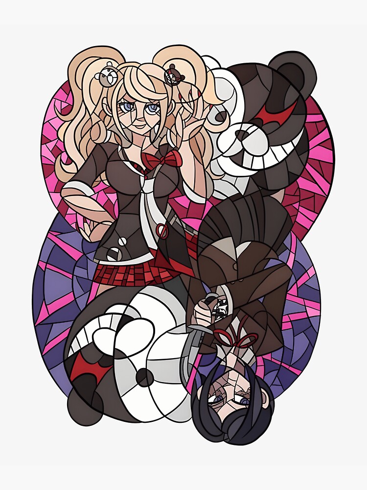 "Junko Enoshima with logo" Sticker for Sale by HeinoStadler | Redbubble