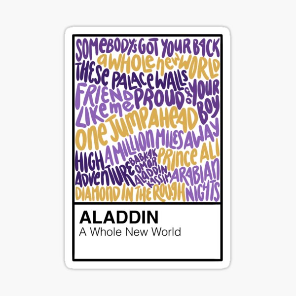 "A Whole New World | Color Swatch | Broadway | Sticker | Print" Sticker ...