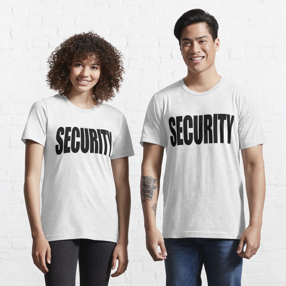 "Security In Black Letter T Shirt One 1 Side Only For Concert Event ...