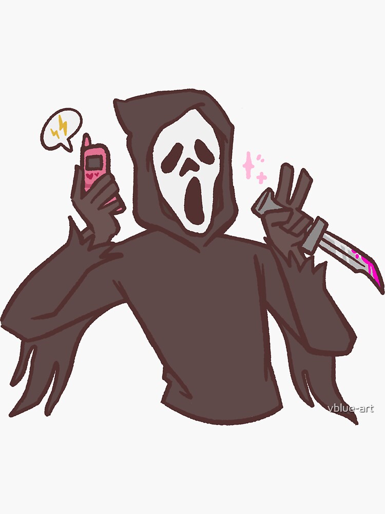 "Slay Ghostface" Sticker for Sale by vblue-art | Redbubble