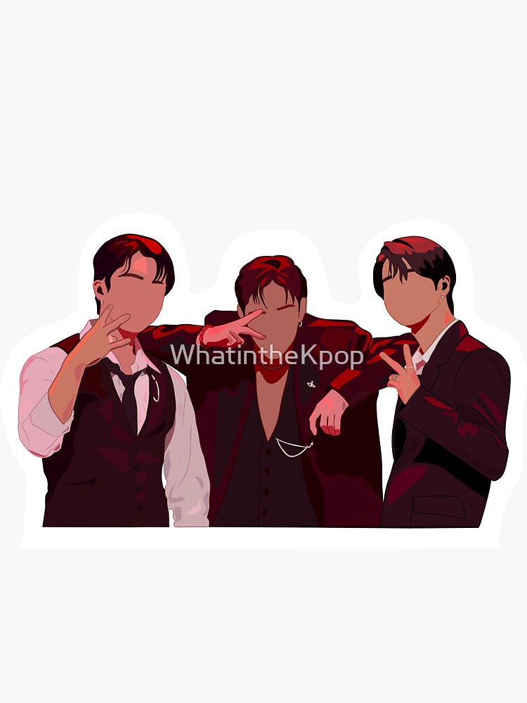 "3RACHA Cartoon" Sticker for Sale by WhatintheKpop | Redbubble