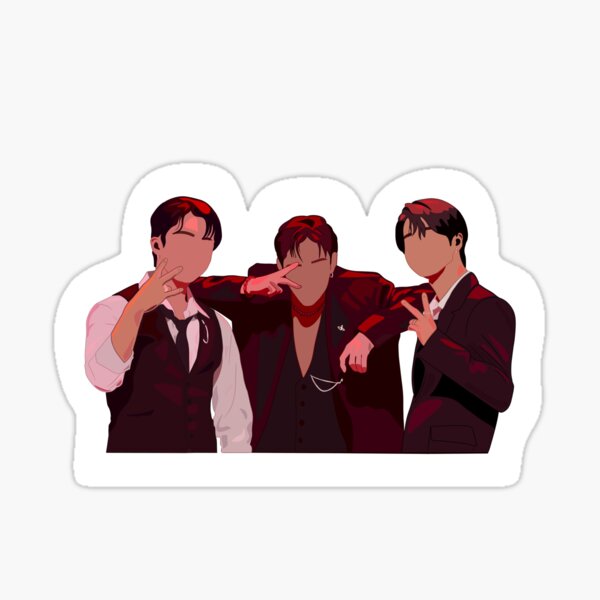 "3RACHA Cartoon" Sticker for Sale by WhatintheKpop | Redbubble
