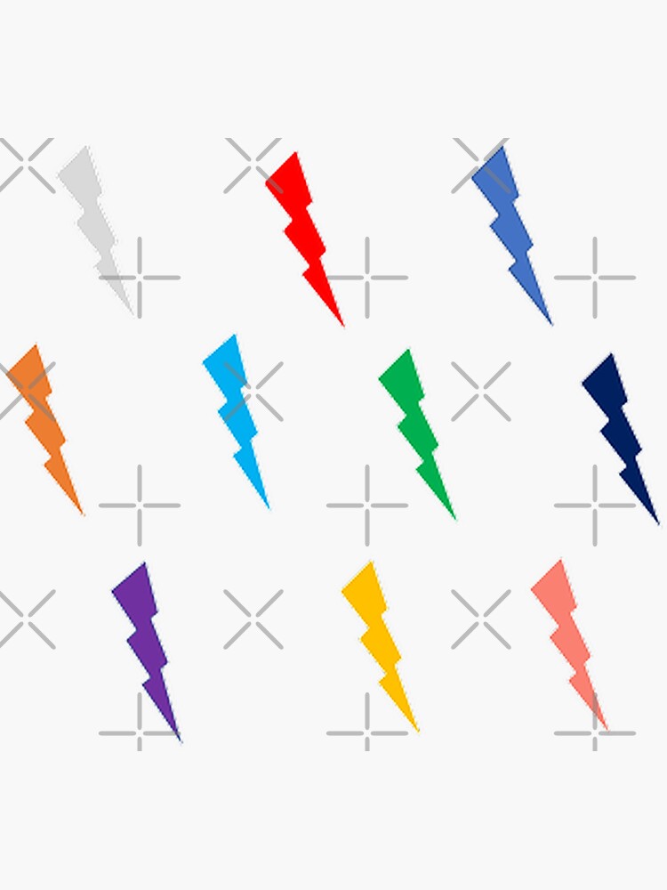 "Colorful bolts" Sticker for Sale by allstars007 | Redbubble