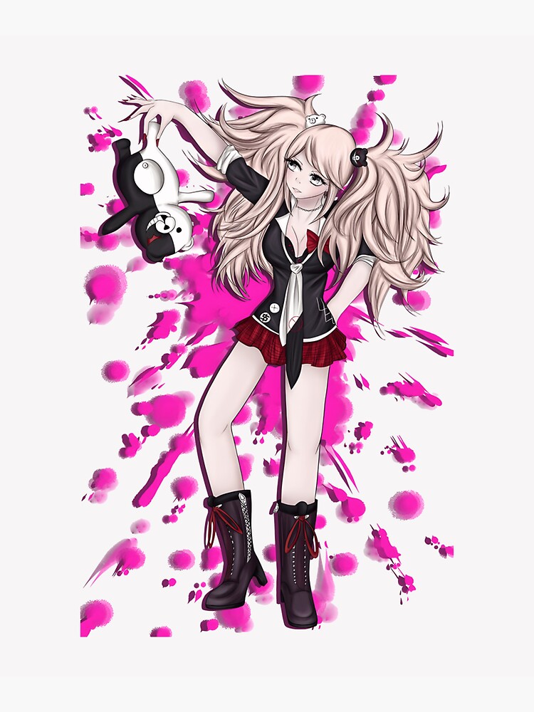 "Junko Enoshima Happy" Sticker for Sale by BarbarWirth | Redbubble
