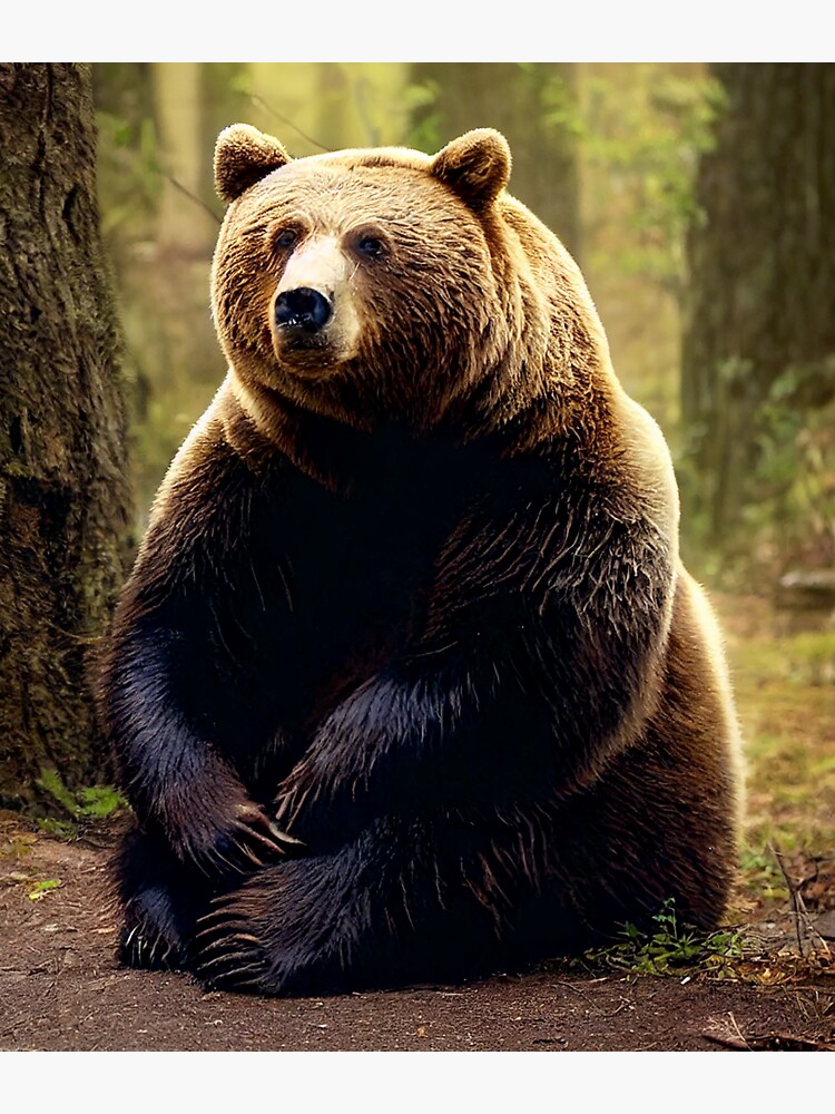 "A CG Bear Sits in the Woods" Sticker for Sale by mikecosper | Redbubble