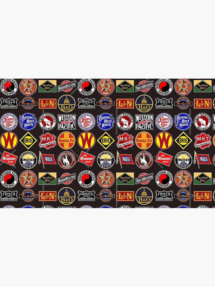 "Vintage defunct Railroad Railway logos - Trains hobby" Coffee Mug for ...