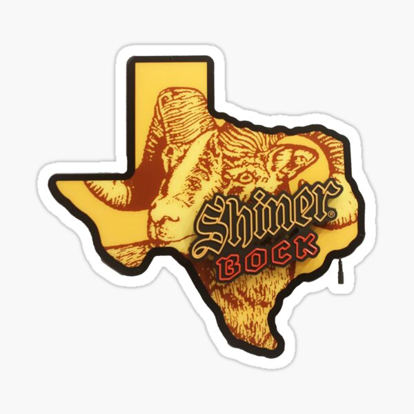 "Shiner-bock-Beer-Shiner Texas Logo" Sticker for Sale by KevinEMayer ...