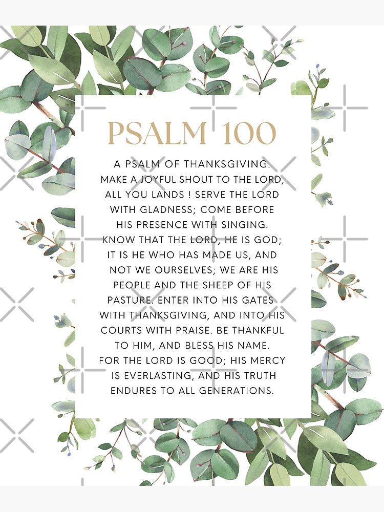 "Psalm 100" Poster for Sale by ChristLike-Js | Redbubble