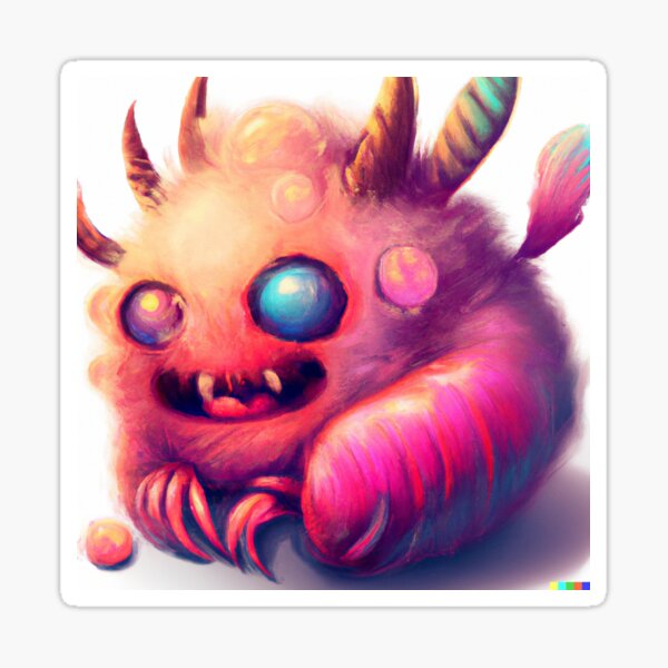 "Evily Cute Colorful Larvae Creature" Sticker for Sale by Foofs | Redbubble