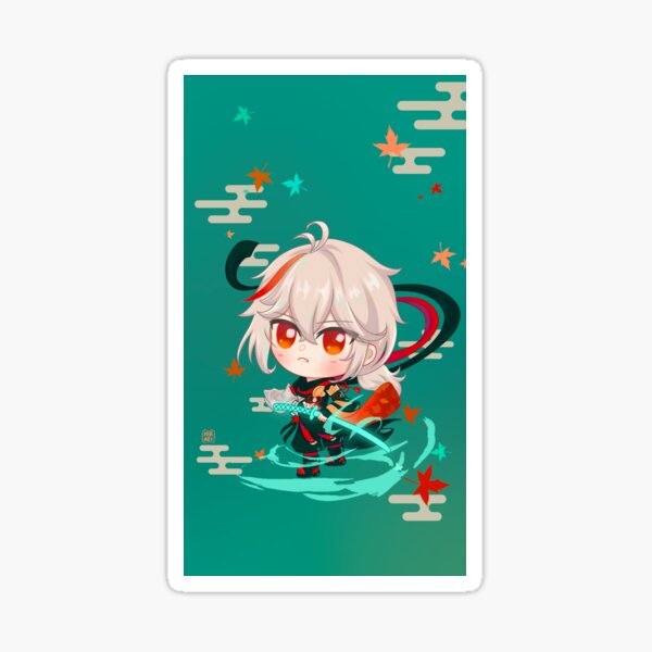 "Kazuha " Sticker for Sale by Hibari-draws | Redbubble