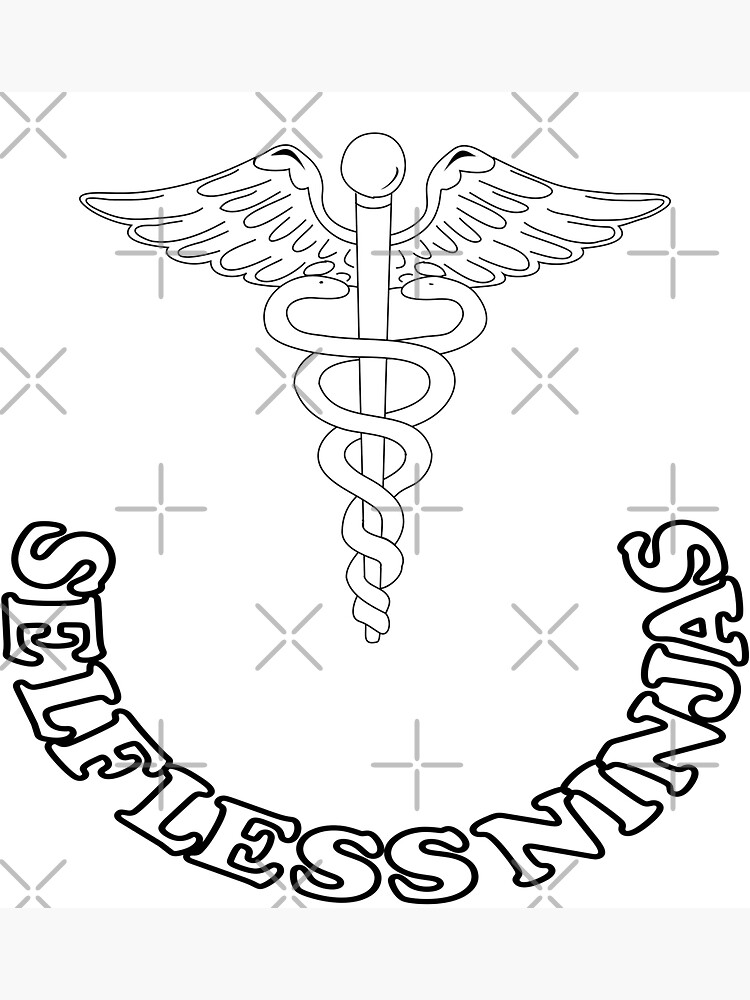 "Caduceus medical symbol " Sticker for Sale by vintsArt | Redbubble