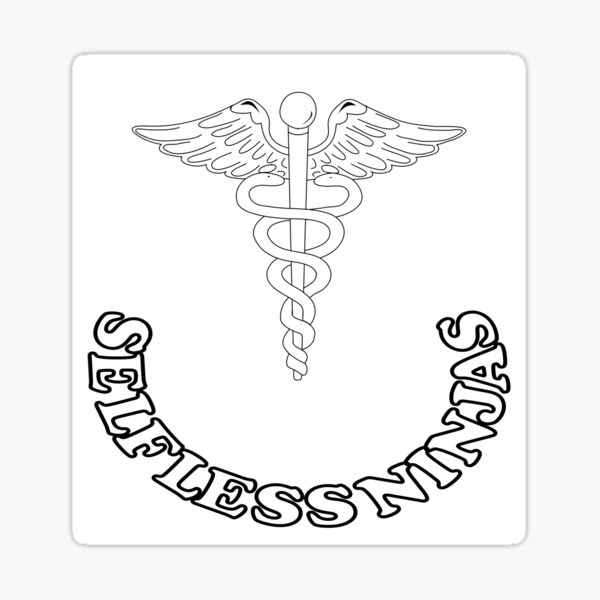"Caduceus medical symbol " Sticker for Sale by vintsArt | Redbubble