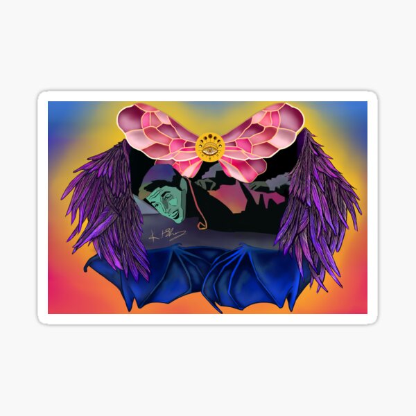 "Dean wing frame Bi colours" Sticker for Sale by Kitshay | Redbubble