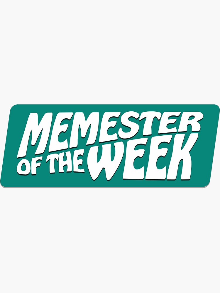 "Memester Of The Week Logo Rectangle" Sticker for Sale by MemesterPod ...