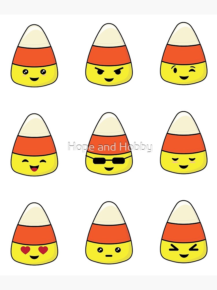 "Funny Candy Corn Emoji" Poster by tedmcory | Redbubble