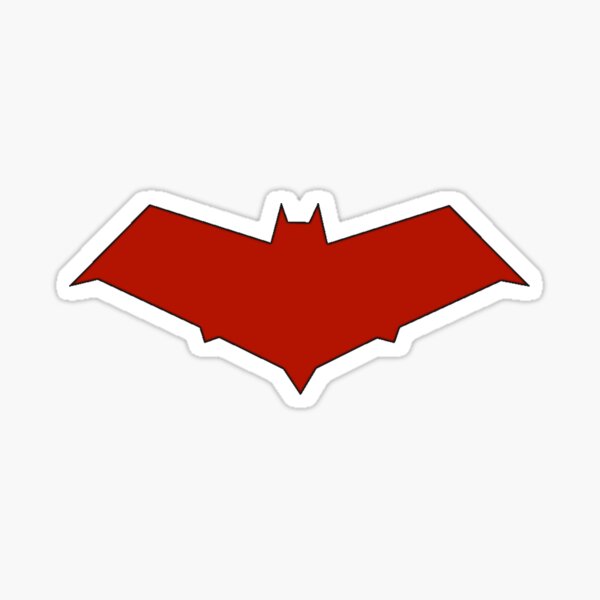 "Red Bat Logo" Sticker for Sale by AdriftCharacter | Redbubble