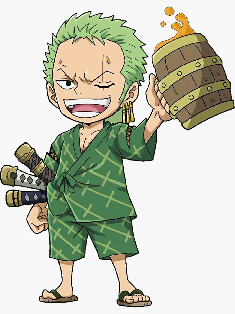 "Zoro and his beer" Sticker by erriose | Redbubble