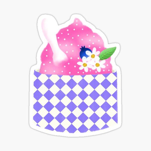 "Sorbet on Aqua" Sticker for Sale by MarcyBrennanArt | Redbubble