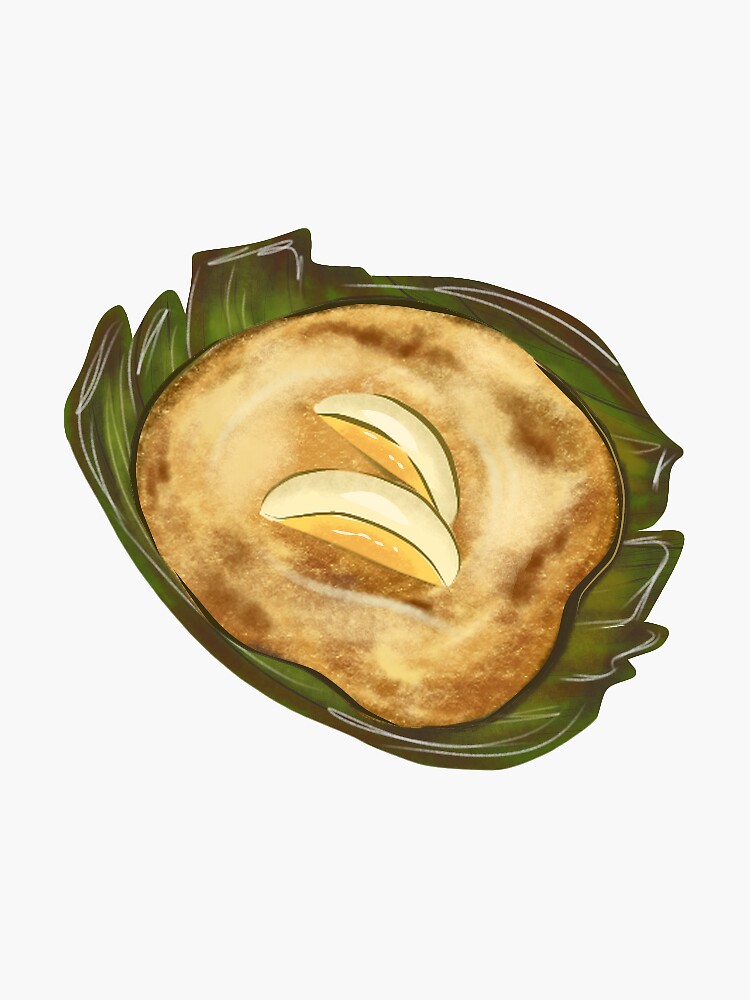 "Kakanin Filipino Food Digital Illustration Bibingka" Sticker for Sale ...