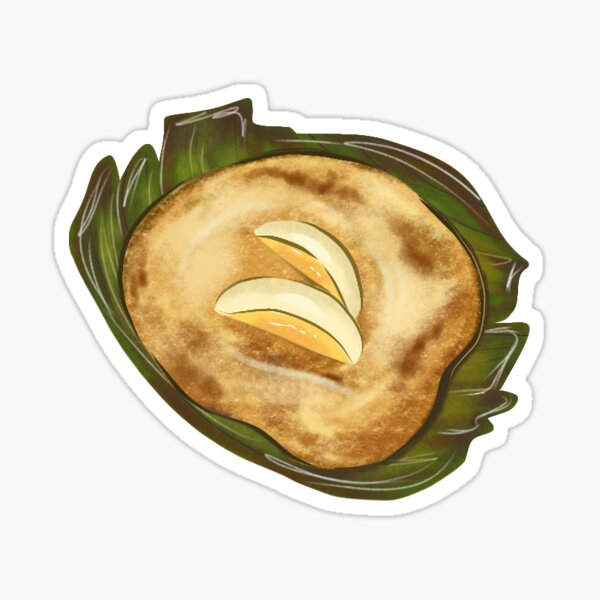 "Kakanin Filipino Food Digital Illustration Bibingka" Sticker for Sale ...