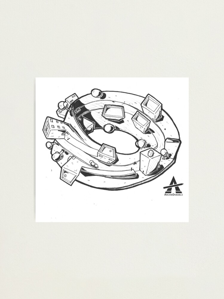 "Mobius Architecture Line Drawing" Photographic Print for Sale by ...