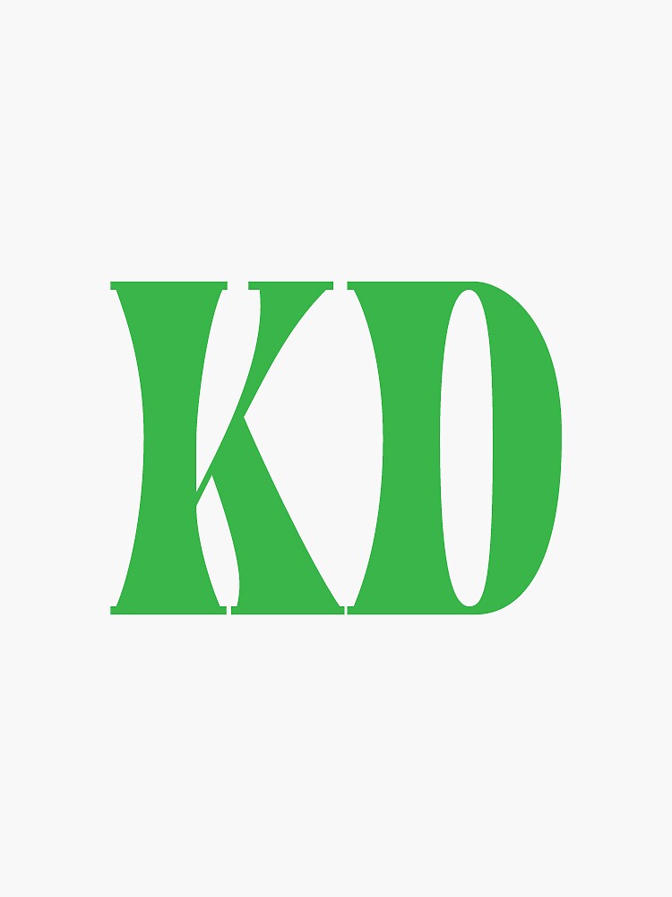 "kd funky font" Sticker for Sale by sdklap | Redbubble