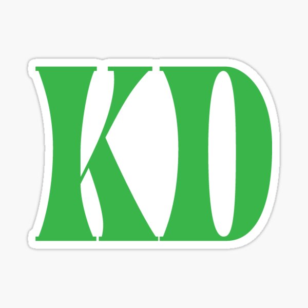 "kd funky font" Sticker for Sale by sdklap | Redbubble