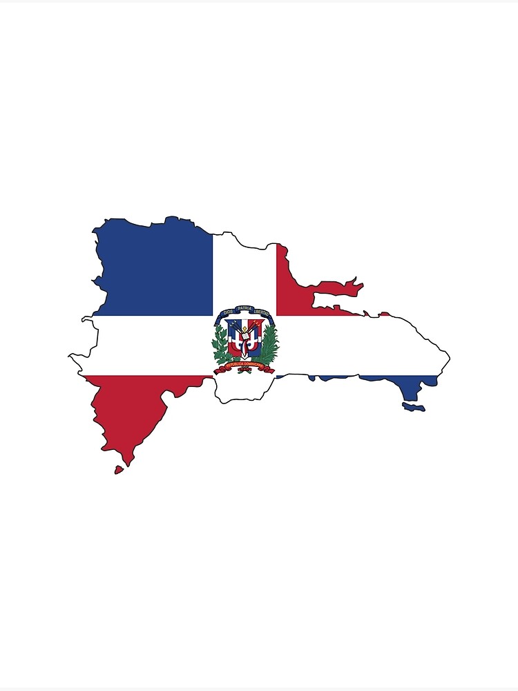 Lámina fotográfica «Mapa de la bandera de República Dominicana» de ...