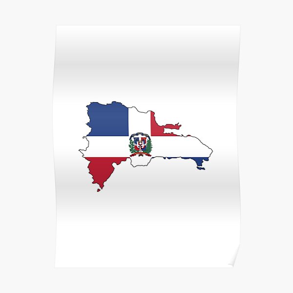 Póster «Mapa de la bandera de República Dominicana» de Deasdw1 | Redbubble